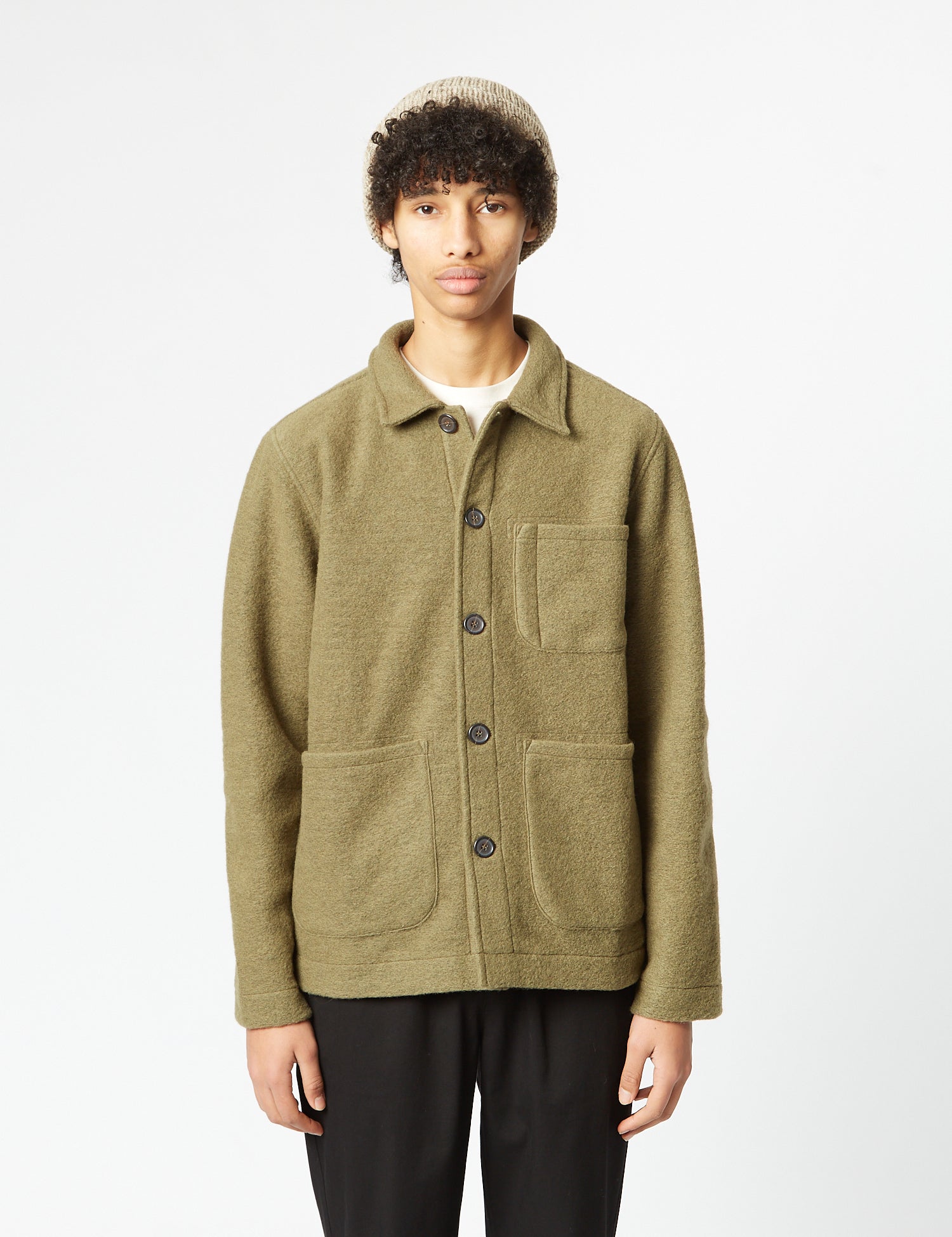 Universal Works Field Jacket (Wool) - Lovat Green I Article.